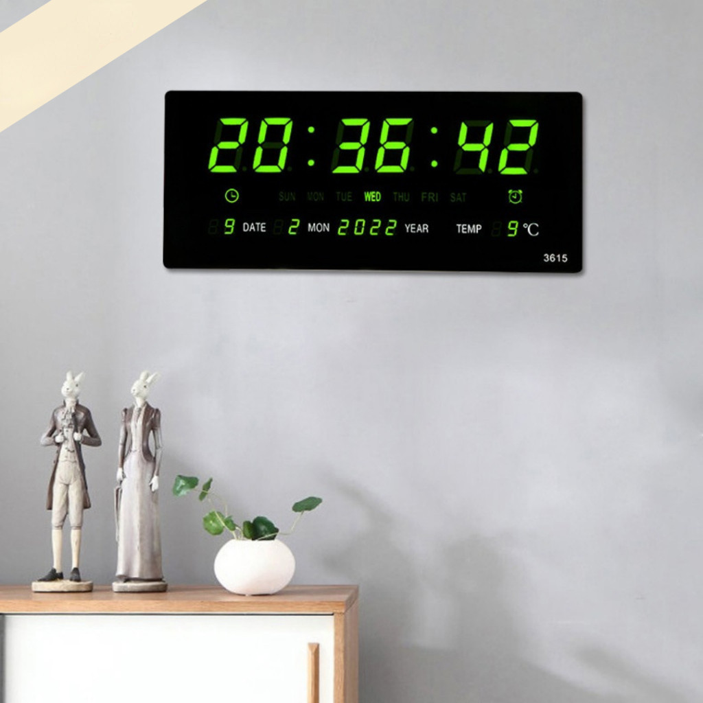 Digital Clock Wall Clock Led Alarm Clock With Calendar/Temperature ...