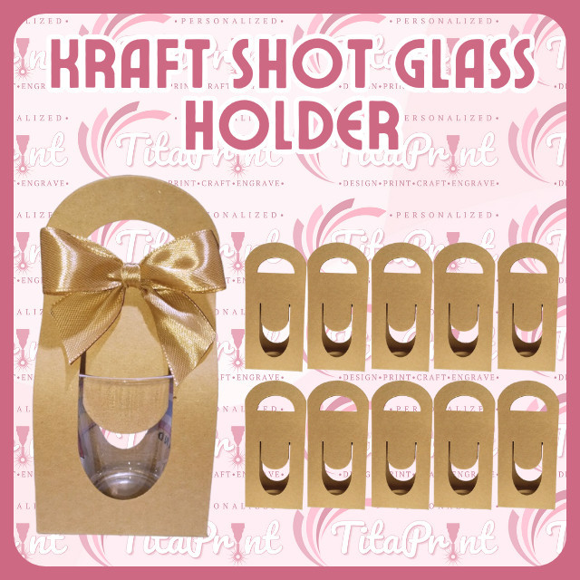 KRAFT SHOT GLASS HOLDER / PACKAGING FOR SHOT GLASS SOUVENIR 10pcs ...