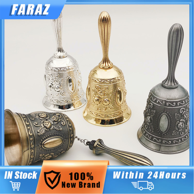Hand Bell Retro Metal Dishes Serving Call Bell for School Education ...