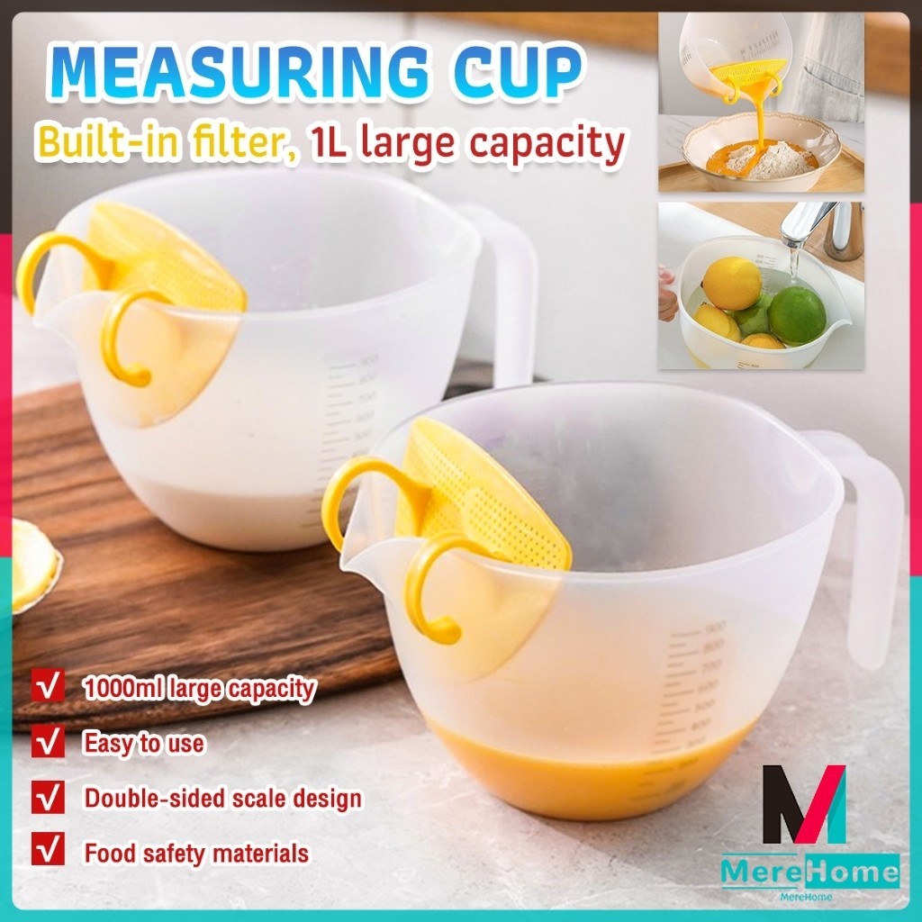 MH 1000 ml Large Capacity Mixing Bowl Measuring Cup with Measurement ...