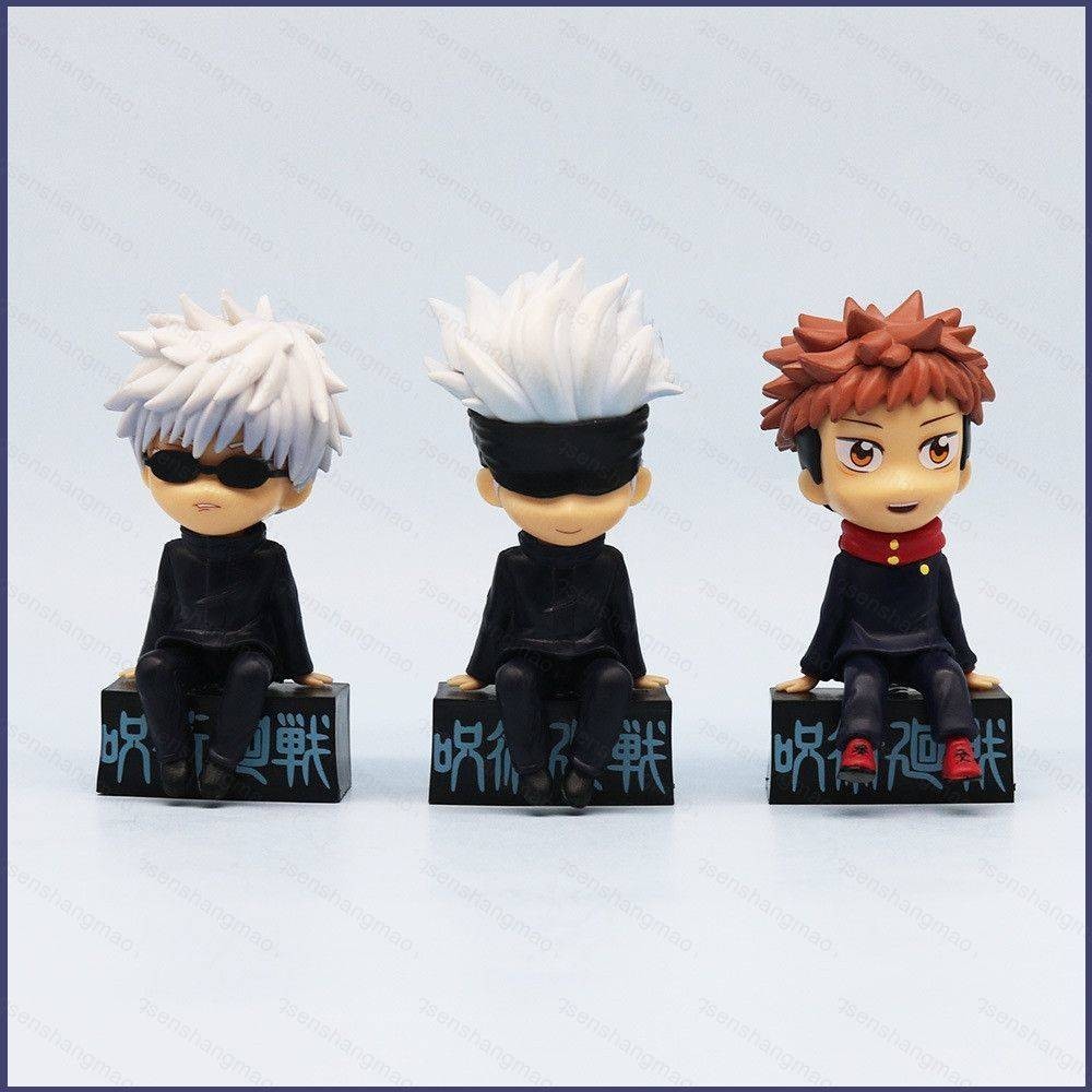 Jujutsu Kaisen Yuji Itadori Gojo Satoru Action Figure sitting Model ...