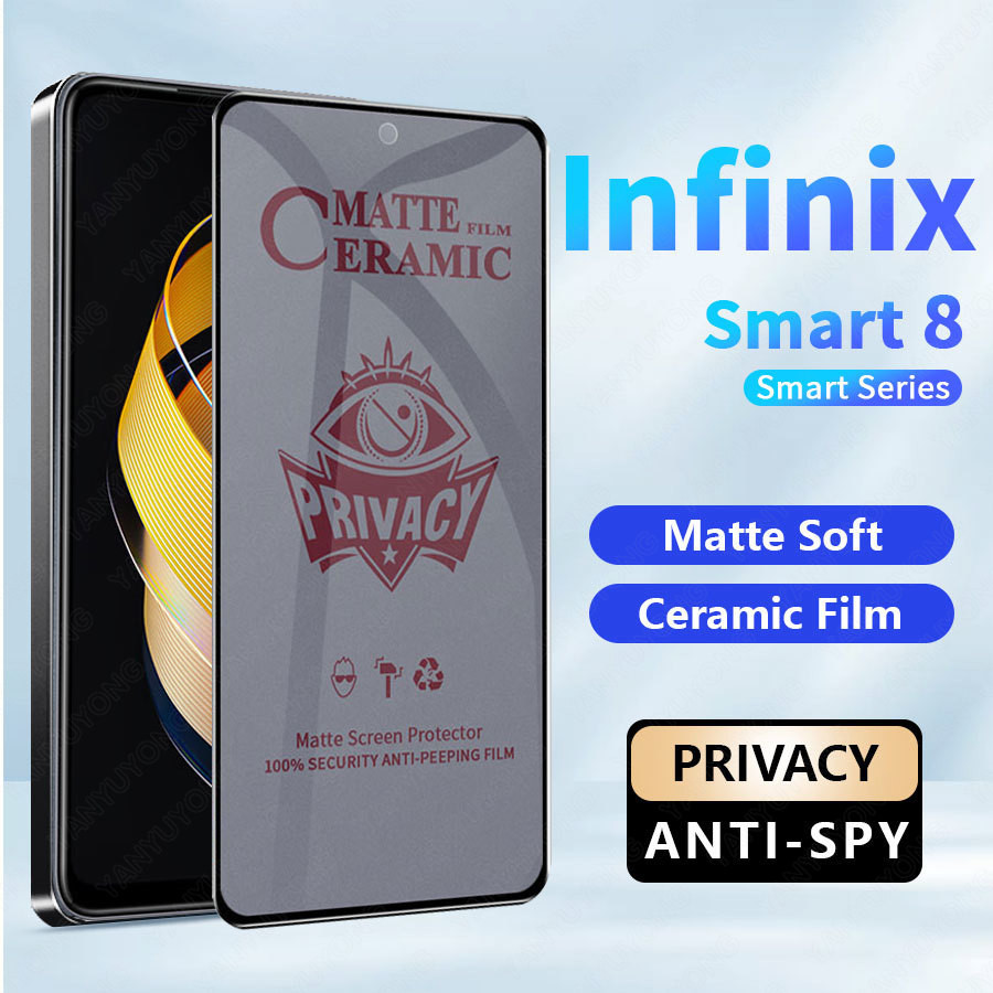 Privacy Matte Flexible Ceramics Tempered Glass Screen Protector Infinix ...