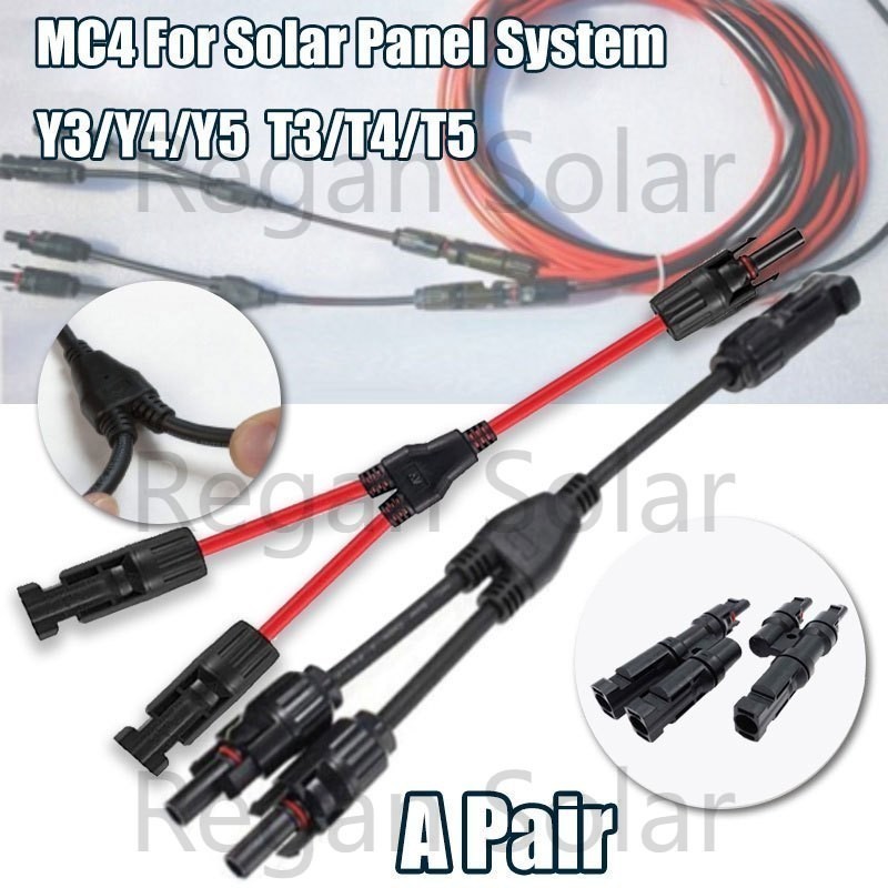 MC4 Branch Y3/Y4/Y5 T3/T4/T5 Adapter Connectors Solar Photovoltaic Cable Connector | Shopee ...