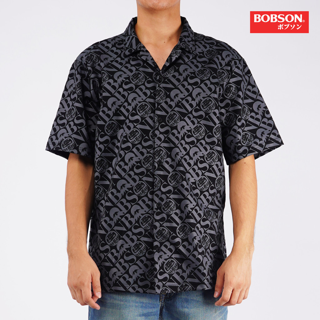 Bobson Japanese Men's Basic Woven Button Down Short Sleeve Shirt for ...