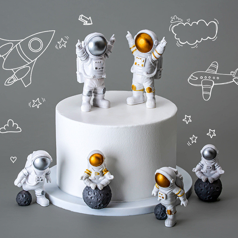 Astronaut Cake Topper for Universe Outer Space Theme Birthday Party ...
