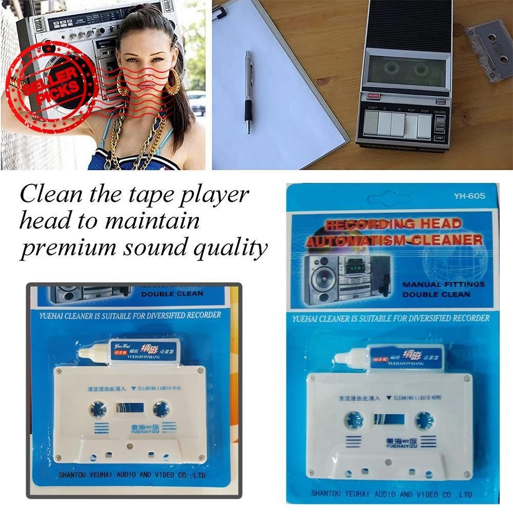 Audio Cassette Head Cleaner For Home Players Top Line Wetdry Tape ...