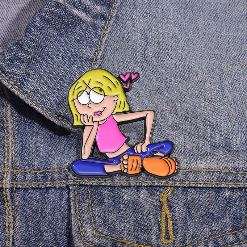 Girls Enamel Pin Cute Cartoon Character Badge Comedy Tv Inspired Lapel ...