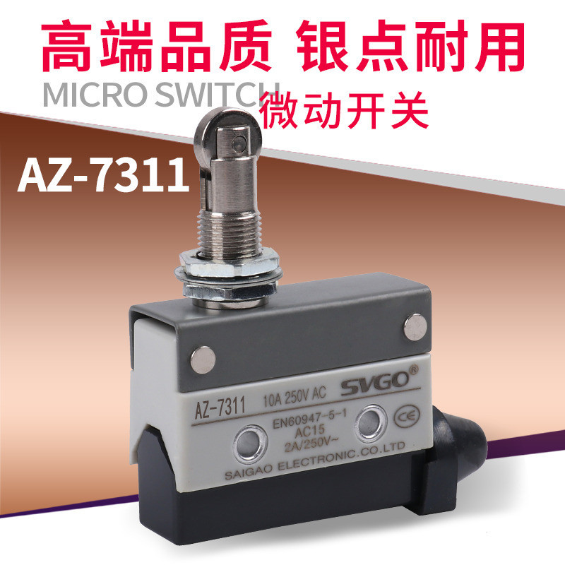 Micro Switch AZ TZ-7311 Limit Stroke Switch D4MC5020 Self-Recovery Straight Column Push Button ...