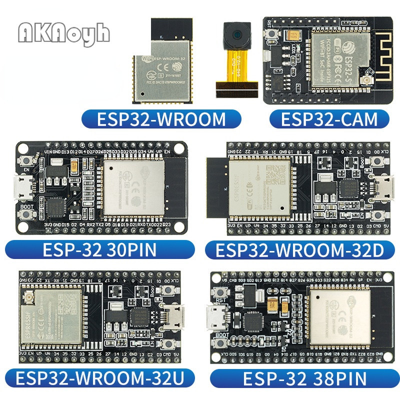 ESP-32S ESP-WROOM-32 ESP32 ESP-32 Bluetooth and WIFI Dual Core CPU with Low Power Consumption ...