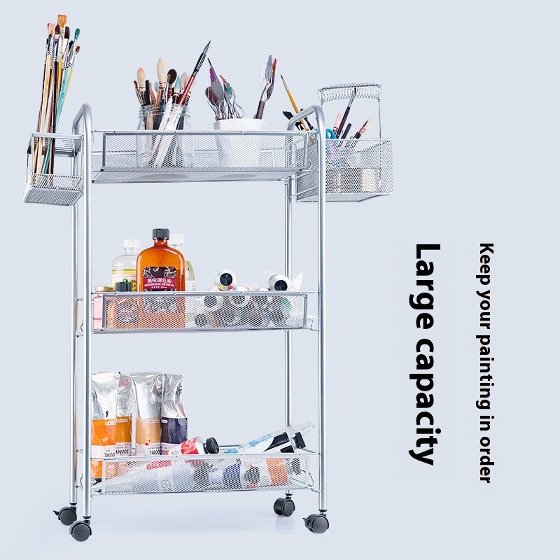 Portable combination of three oil painting frames Oil paint trolley ...