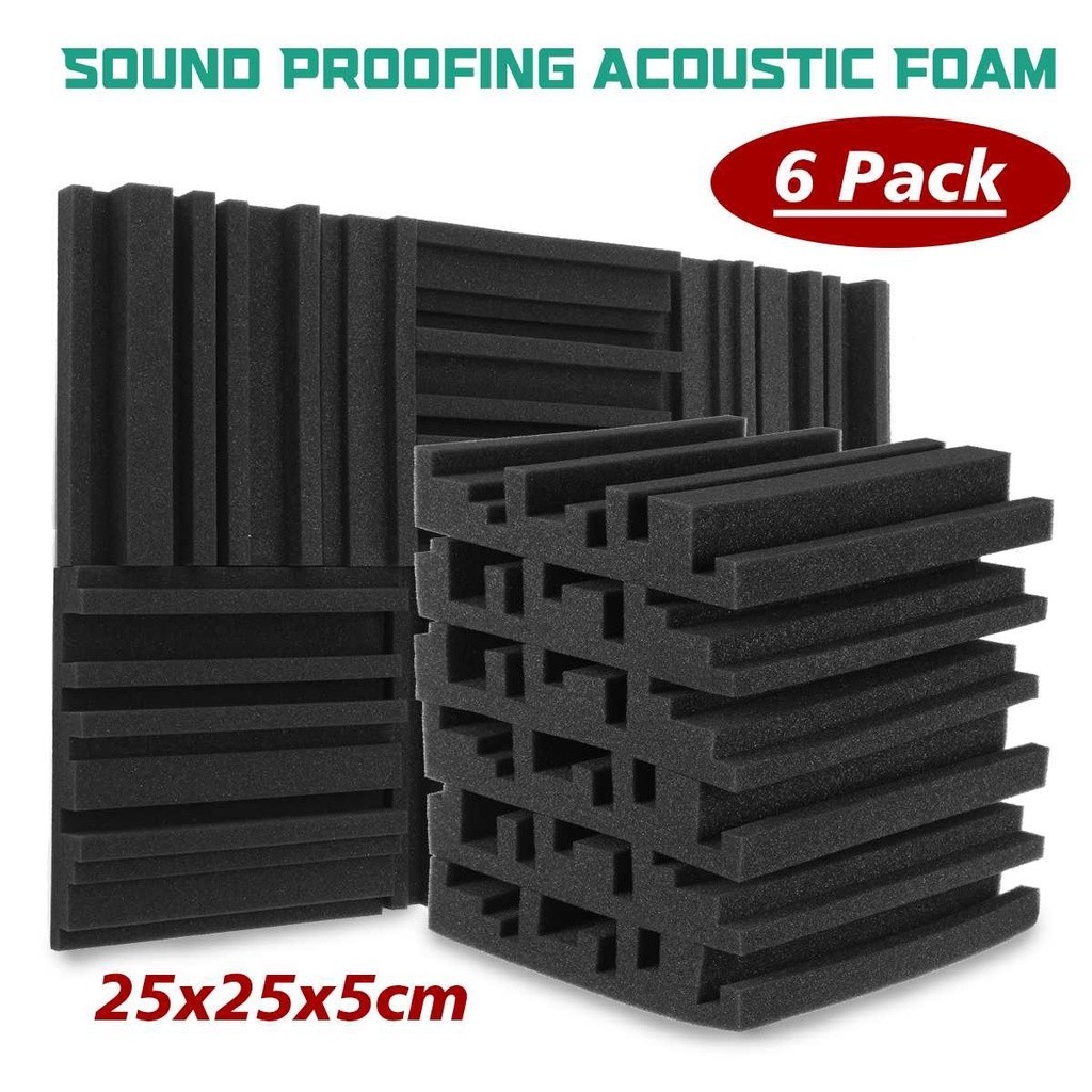 RR+√6PCS 250x250x50mm Studio Acoustic Foam Panels Sound Absorbing KTV ...