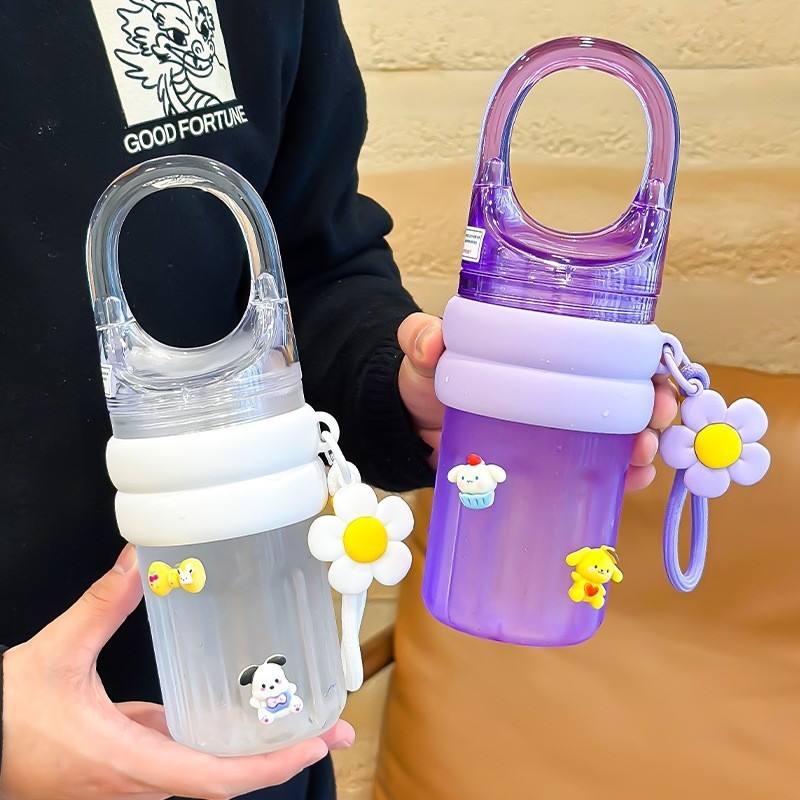 2024 Latest Style With Rope Water Cup 450ML High-value ins Plastic Cup ...