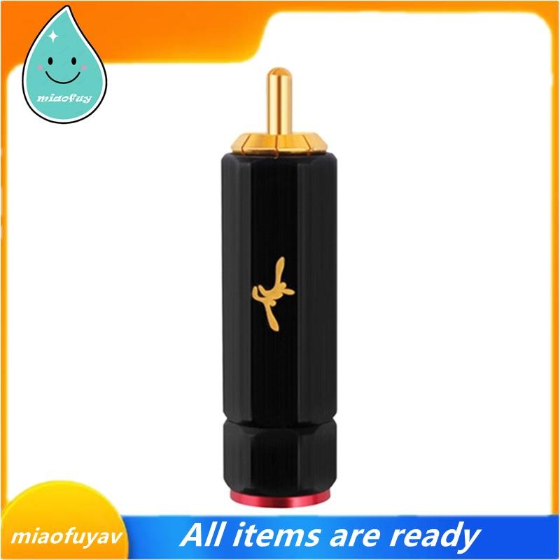 [Miao] YYTCG Pure Copper Gold Plated RCA Plug Self Locking Lotus ...