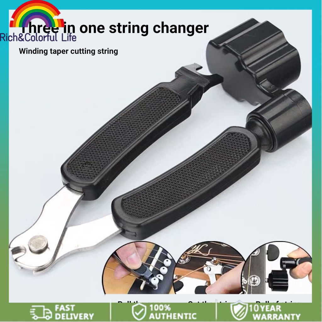 3 in 1 Multifunctional Guitar Tool Guitar String Winder Cutter Clippers ...