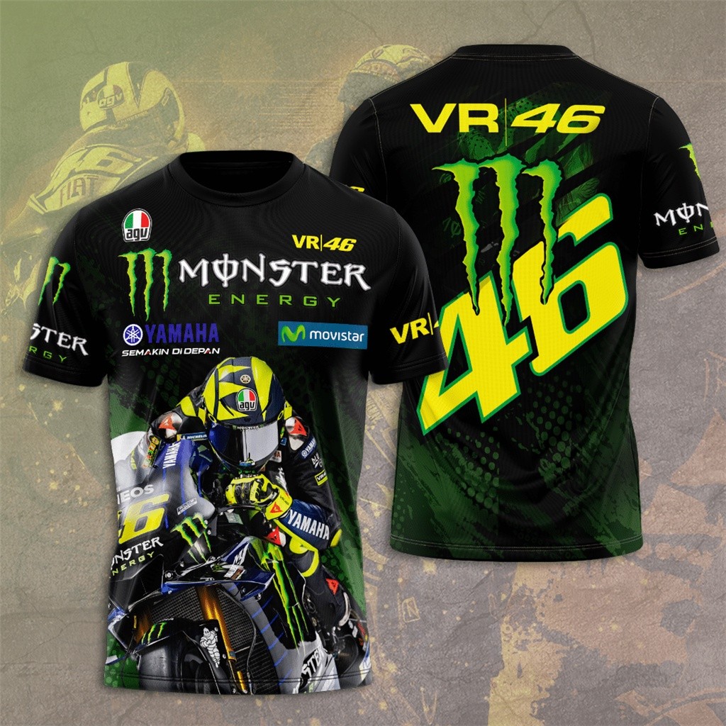 Yamaha VR46 Motorcycle Racing Teams Men T-shirt 2025 Summer Women Tees ...
