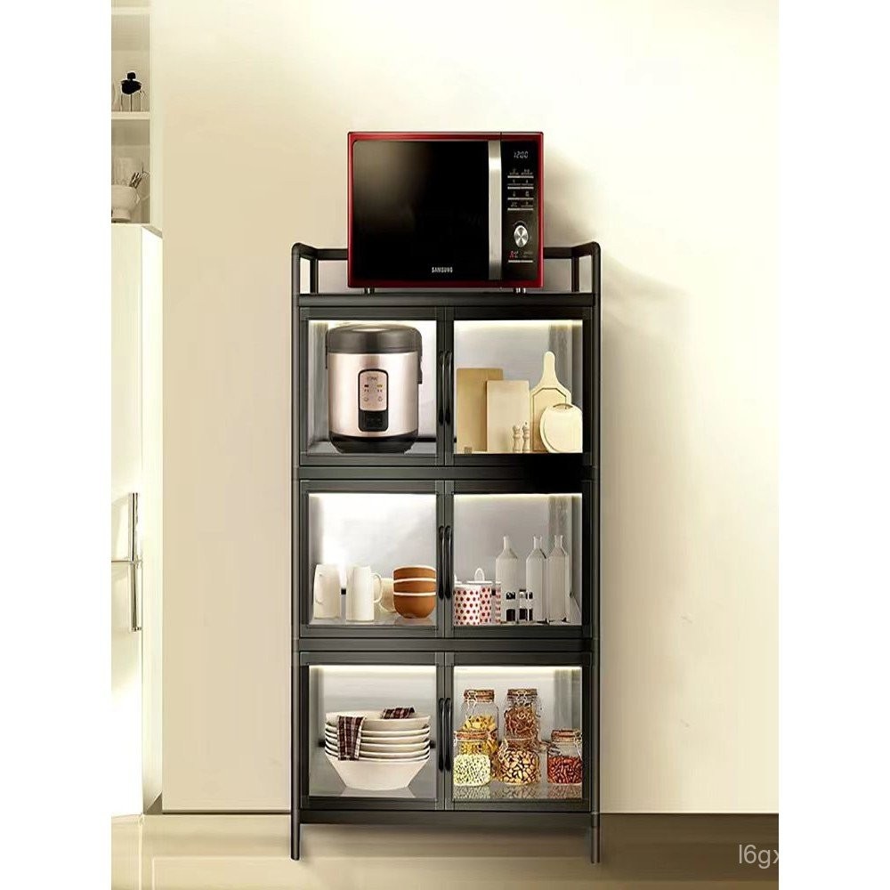 Kitchen Aluminum Alloy Multi-layer Storage Cabinet Stainless Steel ...