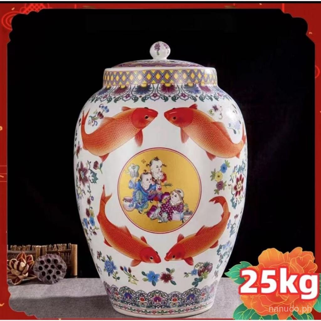 【PH Stock Fast Delivery】ceramic rice storage/Ceramic Rice Storage/Rice ...