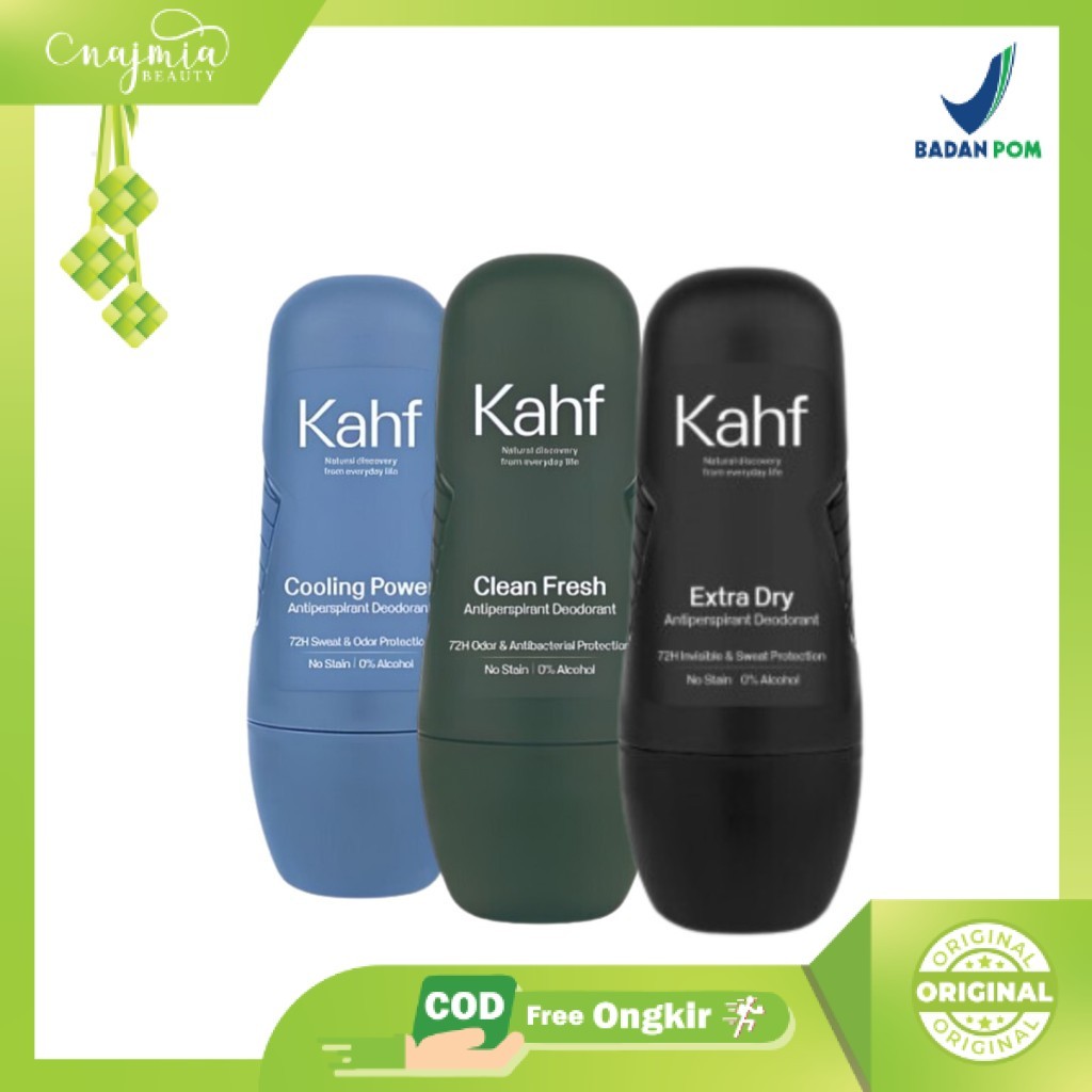 Najmia 2 - Kahf Antiperspirant Deodorant Roll On 45 Ml - Men's ...