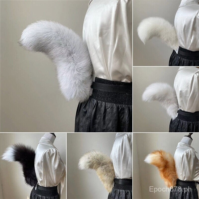 Fox Fur Tail Waist Plushly Animals Fox Tail Cosplay Prop Bendable ...