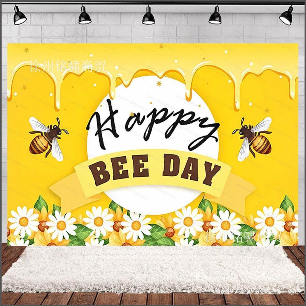 【Flip】 Flower bees Theme decoration Celebrate birthday Party Photo ...