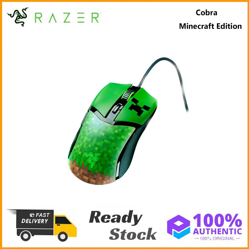 Original Razer Cobra - Minecraft Edition Lightweight Wired Gaming Mouse ...