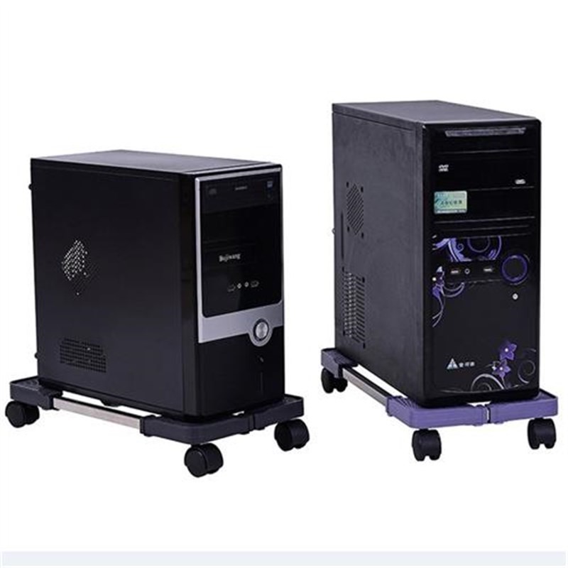 Desktop Computer Host Stand Base Tray Movable with Wheels J Box Shelf ...