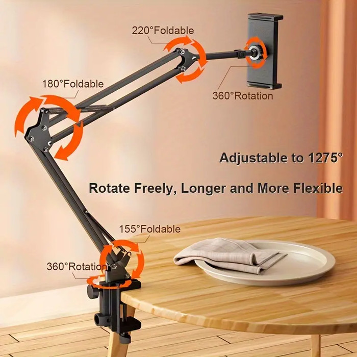 Lazypod Boom Arm Scissor Desk Clamp Cot Holder HP Tablet Stand 360 ...