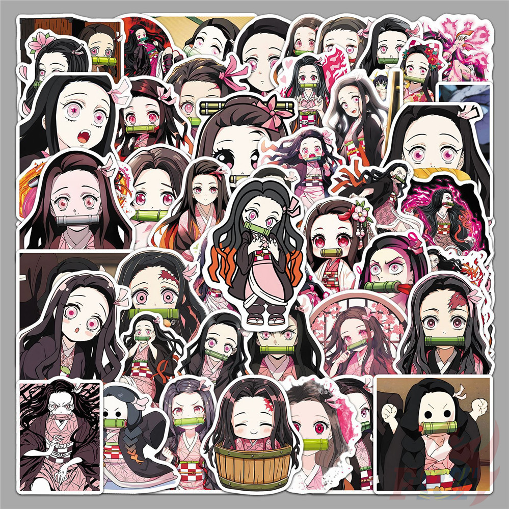 Kamado Nezuko Stickers 50Pcs/Set DIY Fashion Waterproof Doodle Decals ...