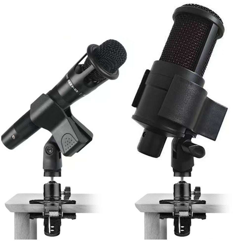 Metal Head Microphone HolderDesktop Fixed Mic ClipPhone ClipTripod ...