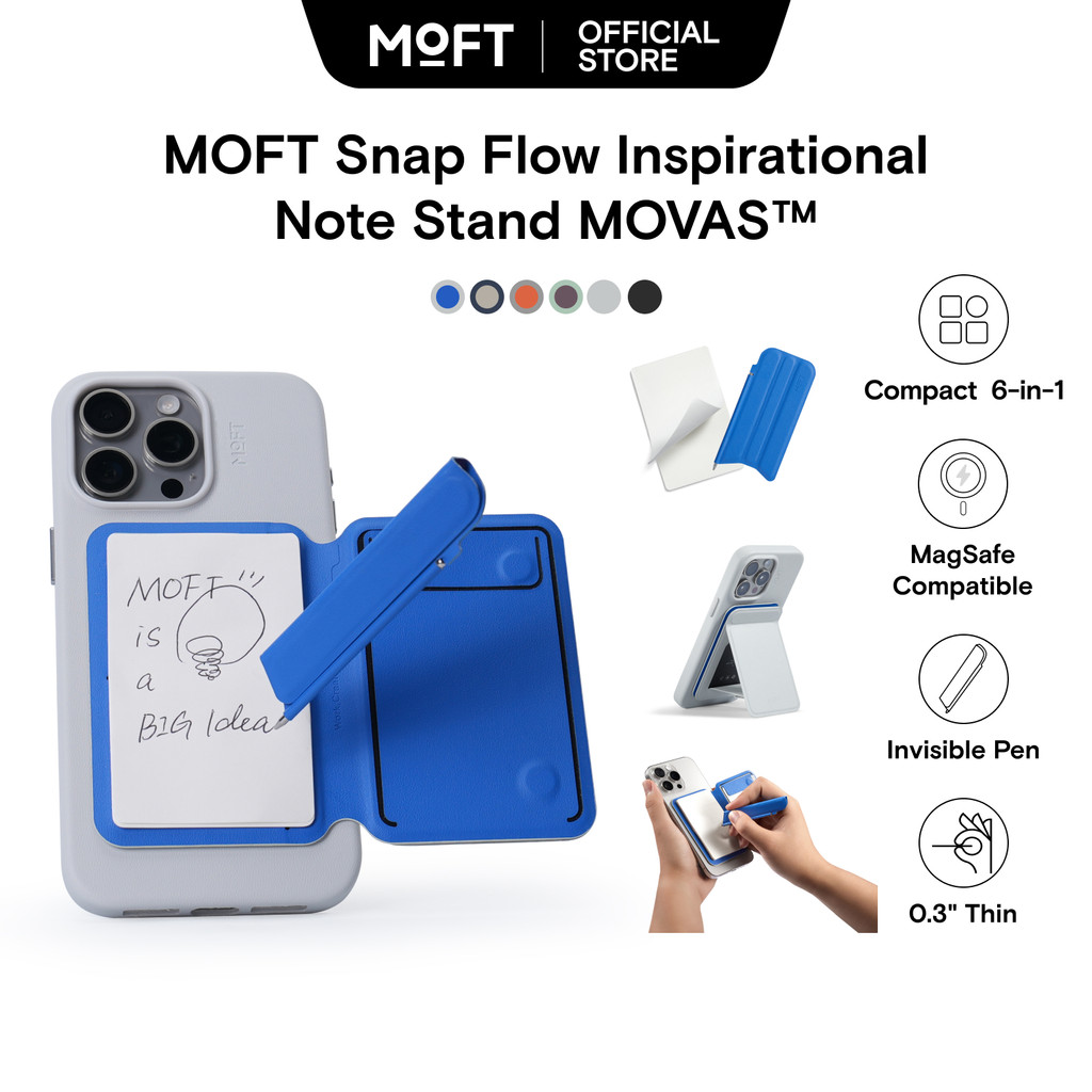 MOFT Snap Flow Notepad Phone Stand MOVAS™ - Magnetic Compatible ...