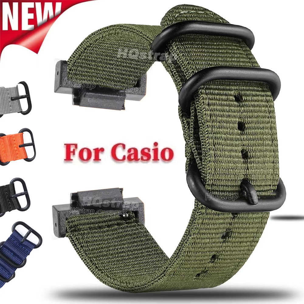 Woven Nylon Sport Band Compatible for Casio Watch Strap Accessories ...