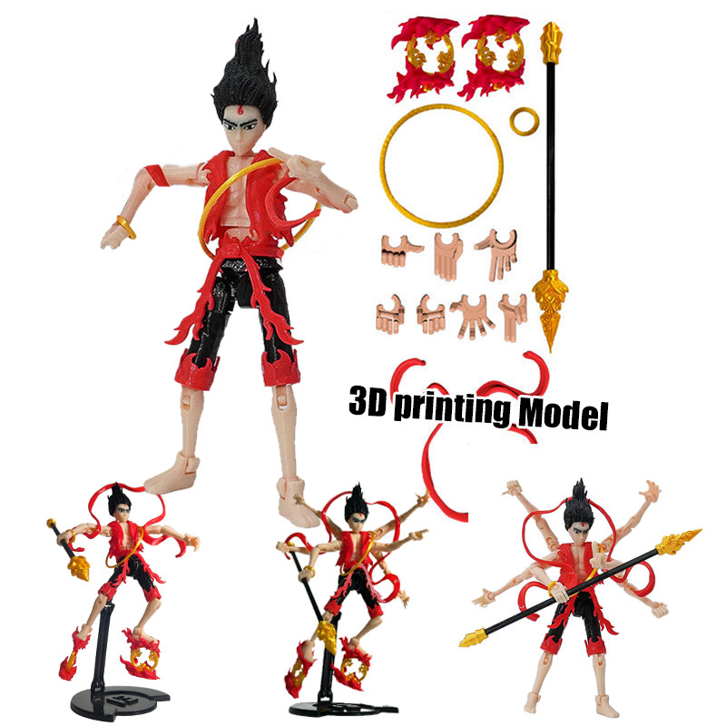 2025 Ne Zha 2 3D printing Action Figure Nezha Dummy Model DIY Lucky 13 ...