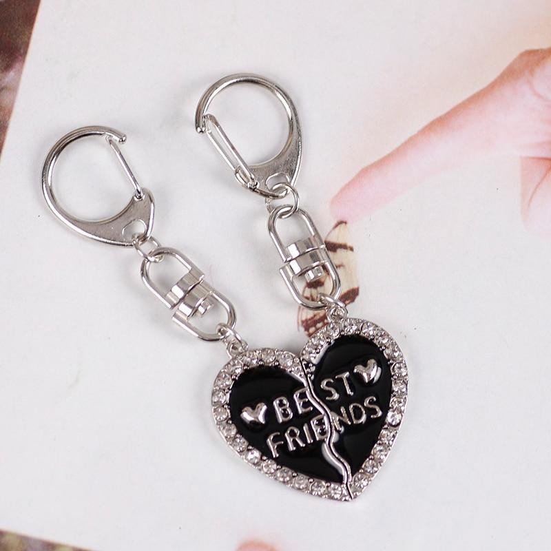 2 Piece Set Men And Women Backpack Best Friend Keychain Letter Pendant ...