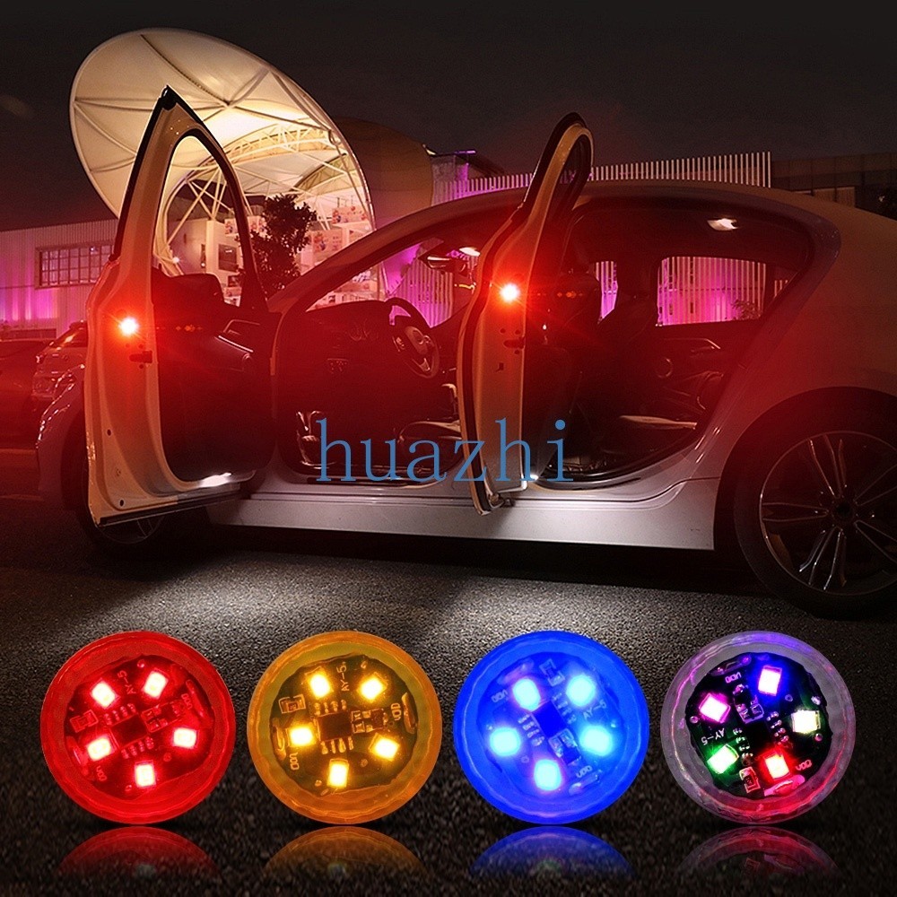 2 pieces New LED car door opening warning lights, wireless magnetic ...
