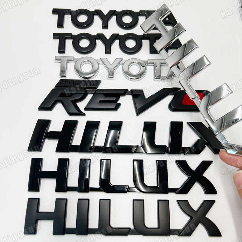 Matte black, shiny black, shiny silver, 3D PlasticTOYOTA REVO HILUX car ...
