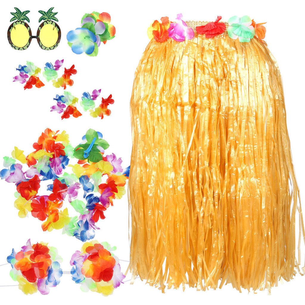 Hawaiian Hula Outfit Decoration Grass Skirts for Luau Party Garland ...