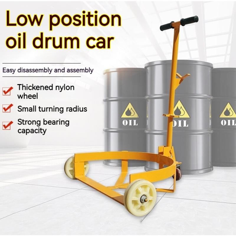 500kg low level oil drum handling truck,hand pushed oil drum truck ...