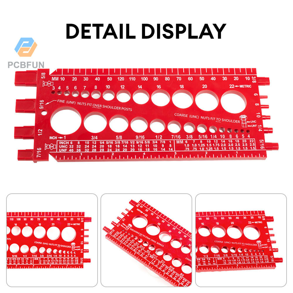 Pcbfun Gauge Tester Portable Durable Nut And Drill Bit Thread Checker ...