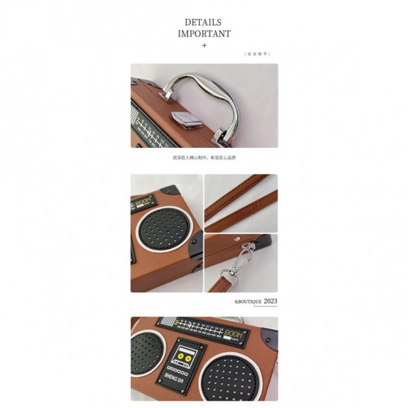 Retro bag shoulder sling bag women Crossbody bag imitation radio bag ...