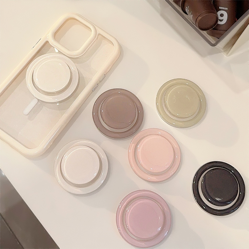 Simply Color Plain Round Magnetic Phone Holder for IPhone 16 15 14 13 ...