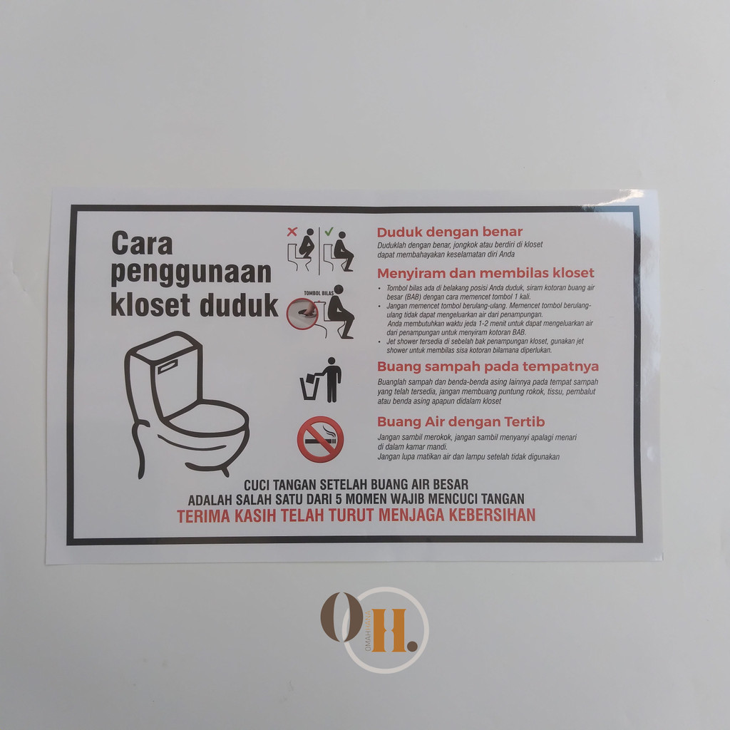 Sticker on how to use a toilet seat - Sticker for using a toilet seat ...