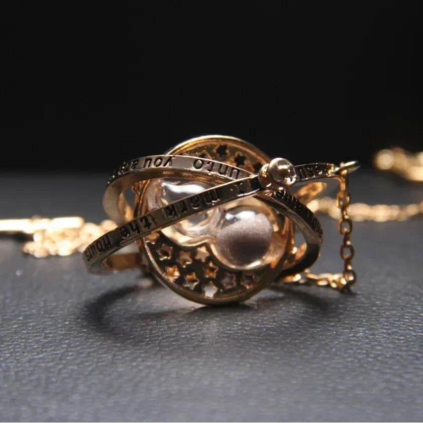 HP Time Converter Necklace Wand Time Turner Hourglass Snitch Pendant ...