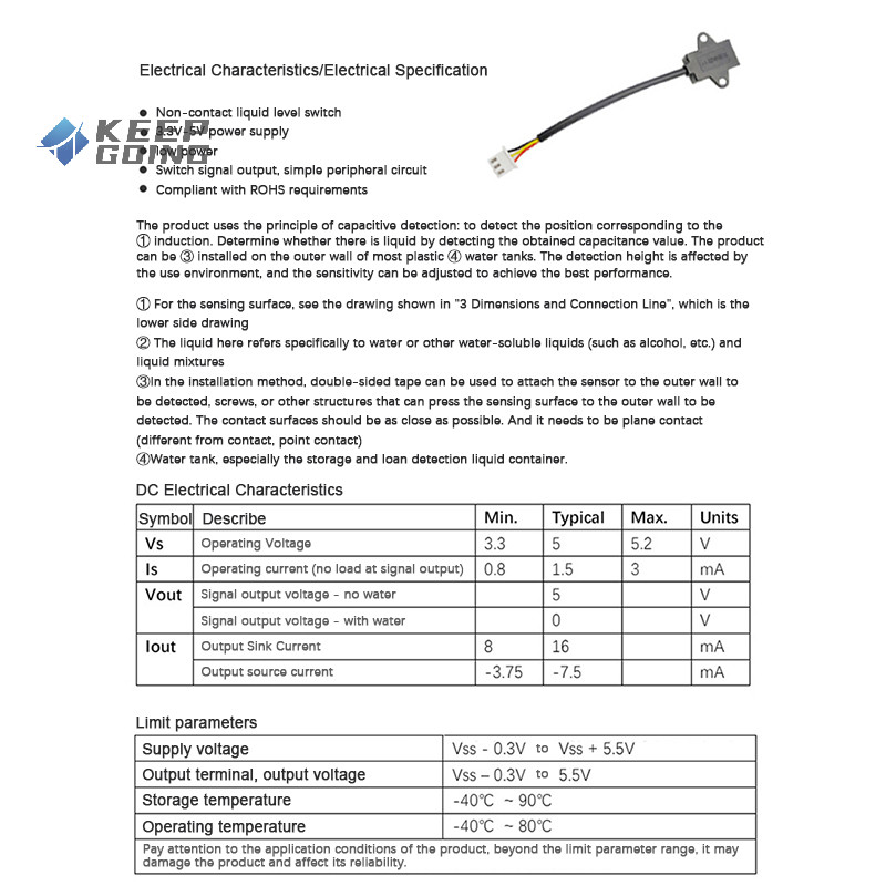 Keep Going> 3.3V-5V Non Contact Water Level Sensor Capacitive Liquid ... Keep Going> 3.3V-5V Non Contact Water Level Sensor Capacitive Liquid ...