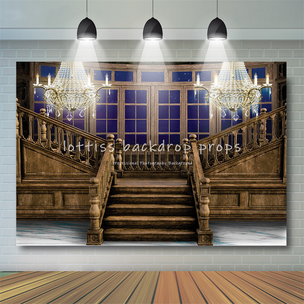 Stage Photography Backdrop Gold Entrance Castle Carpet Birthday Party ...