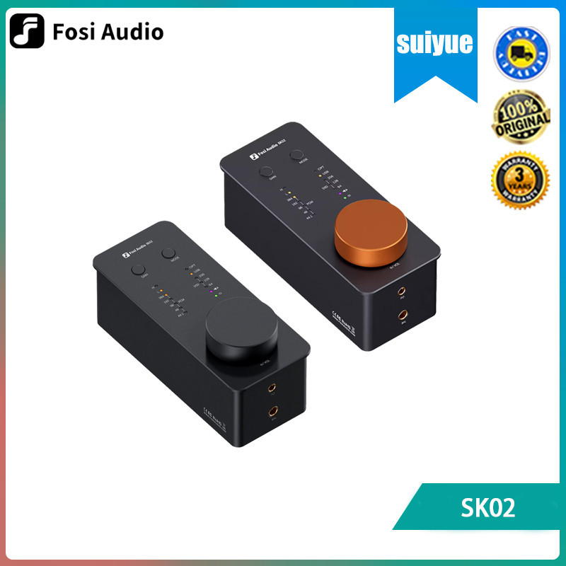Fosi Audio SK02 ES9038Q2M Compact Desktop DAC and Headphone Amplifier 3 ...