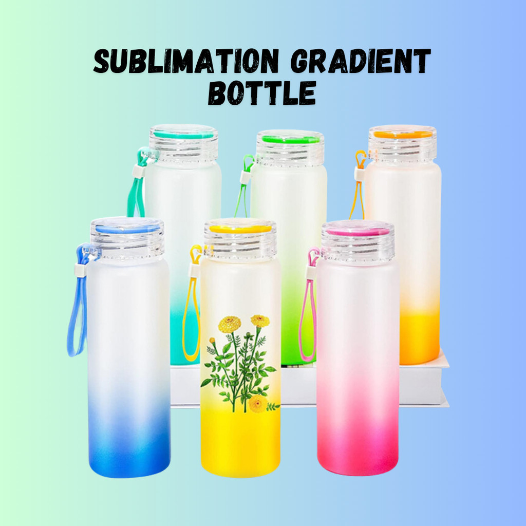500ML Sublimation Printable Gradient Glass Bottle | Shopee Philippines