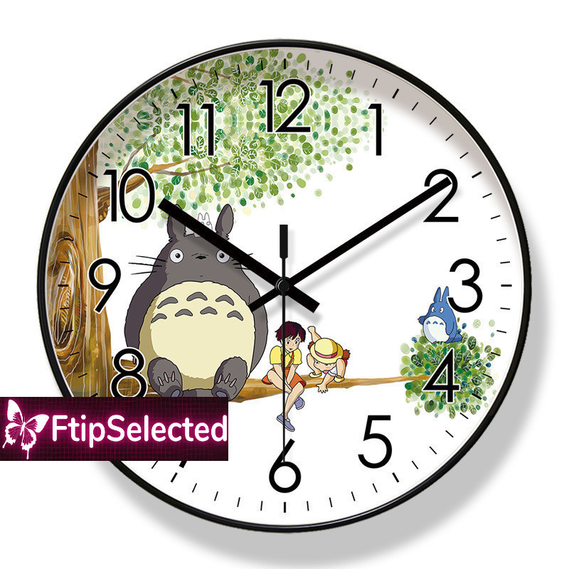 [Ftip] Cartoon Wall Clock Living Room Clock Children My Neighbor Totoro ...