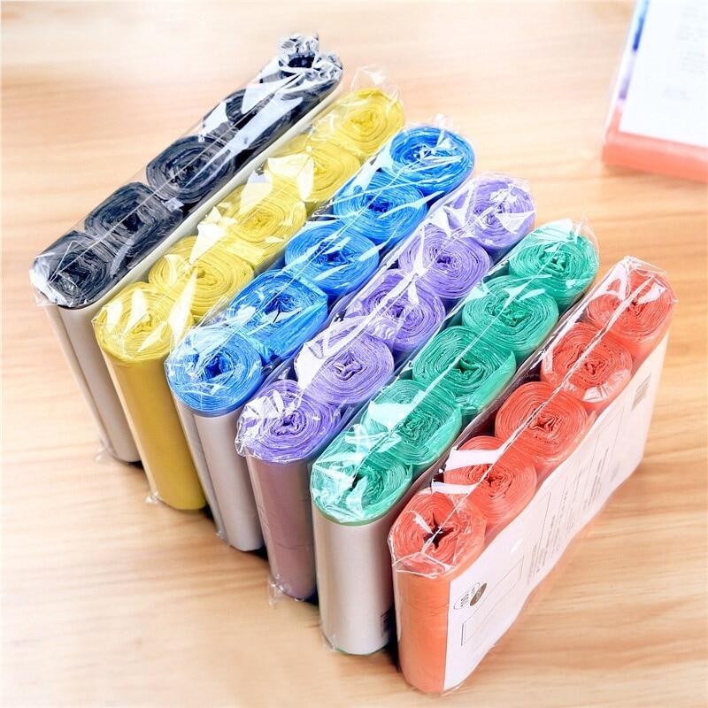 100pcs Disposable Garbage Bags Kitchen Storage Bags 5 Rolls Plastic ...