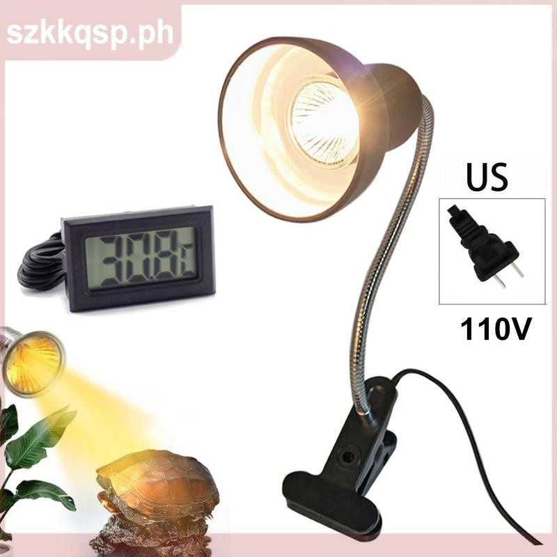 110V UVB+UV Pet Reptile Heating Lamp Clip Bulb E27 Light Holder Turtle ...