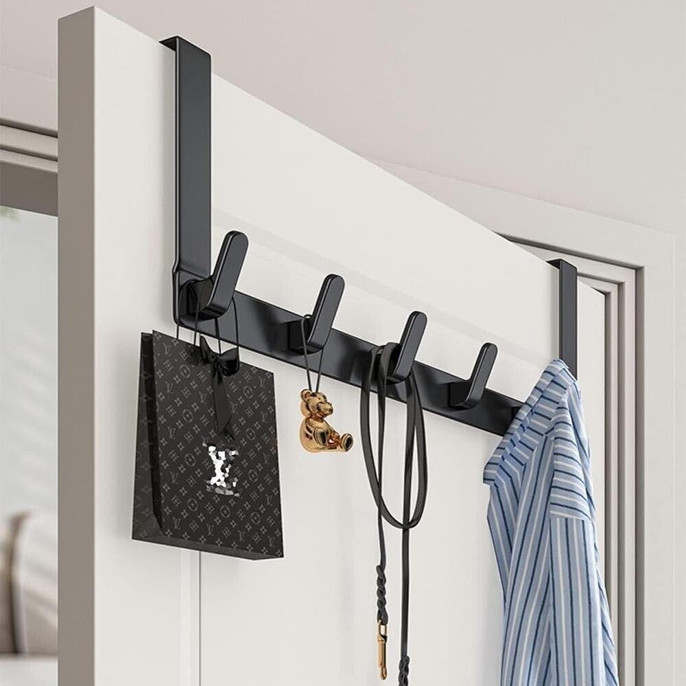 Matte Black Over The Door Hooks - Heavy Duty Stainless Steel Door ...